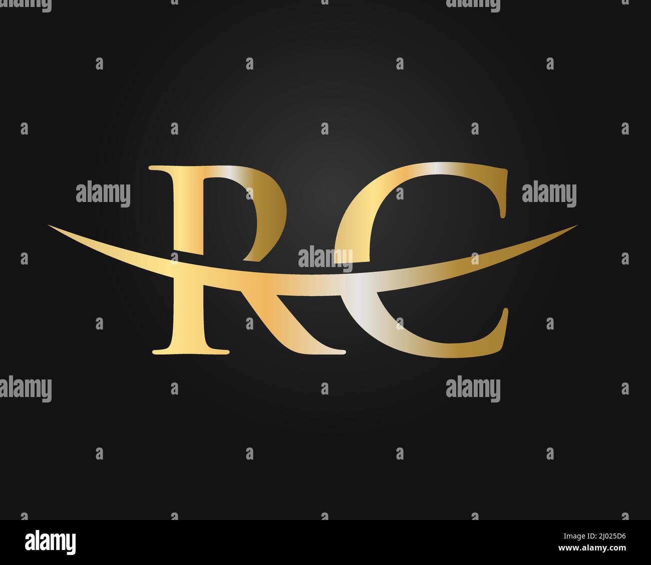 Initial Monogram Letter RC Logo Design Vector. RC Logo Design Template ...
