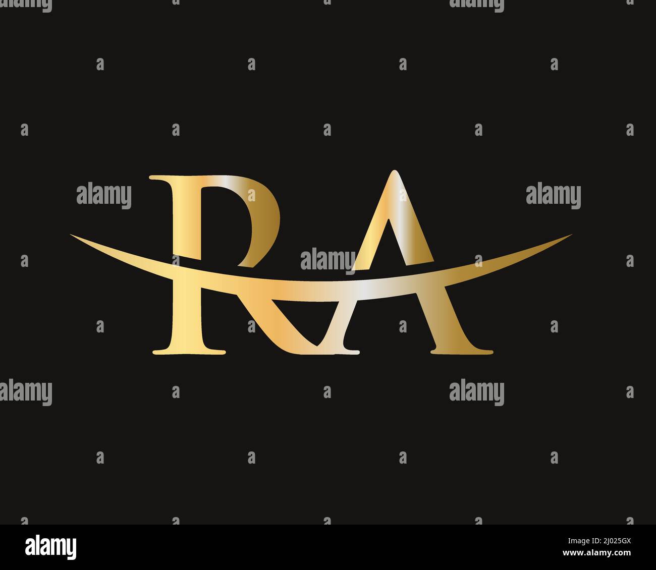 Initial Monogram Letter RA Logo Design Vector. RA Logo Design Template ...