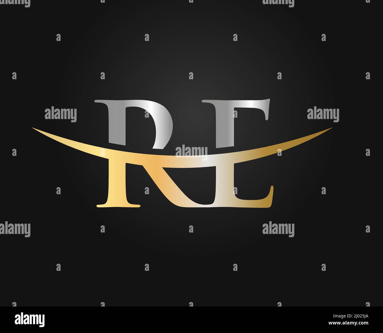 Initial Monogram Letter RE Logo Design Vector. RE Logo Design Template ...