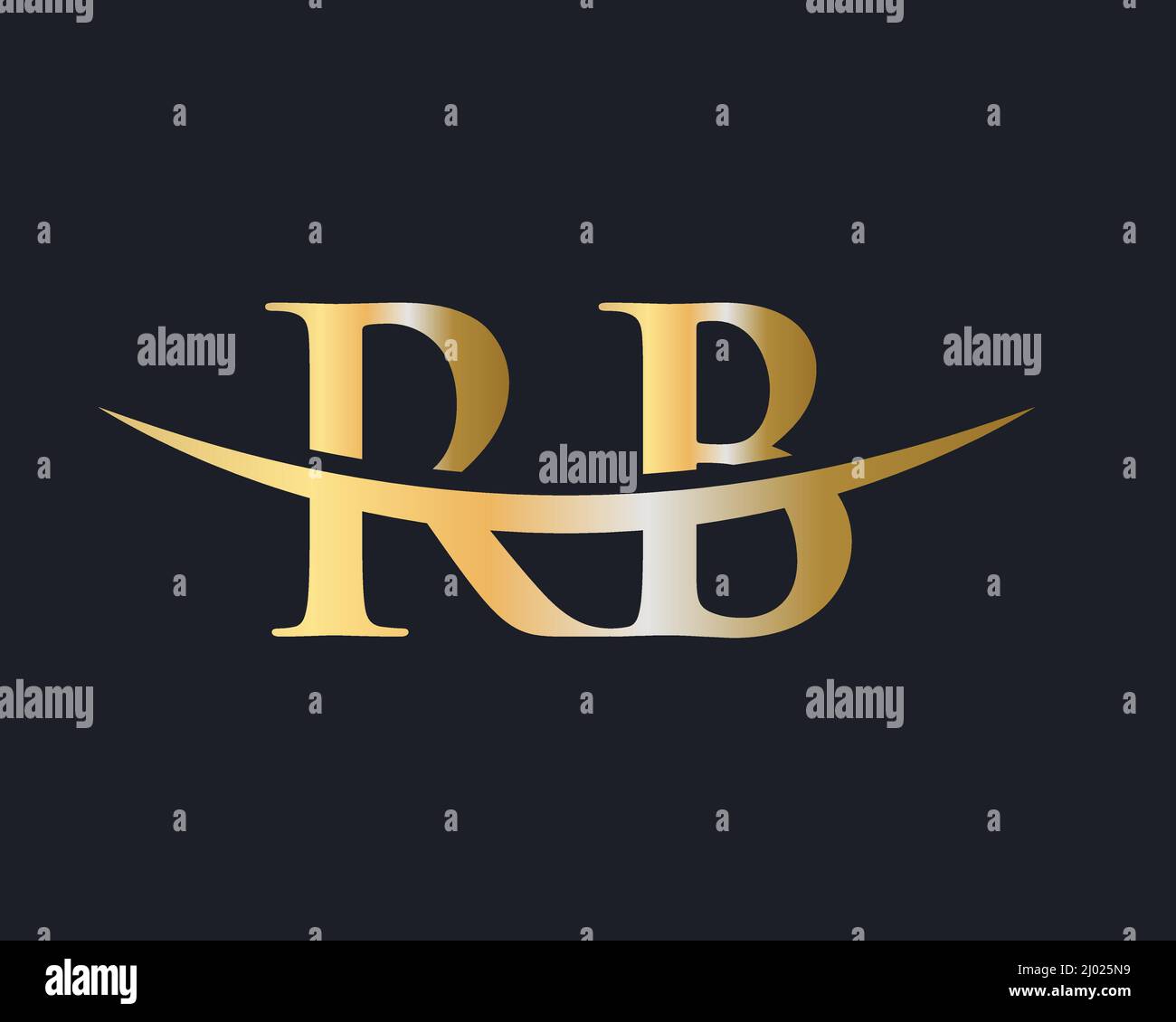 Initial Monogram Letter RB Logo Design Vector. RB Logo Design Template ...