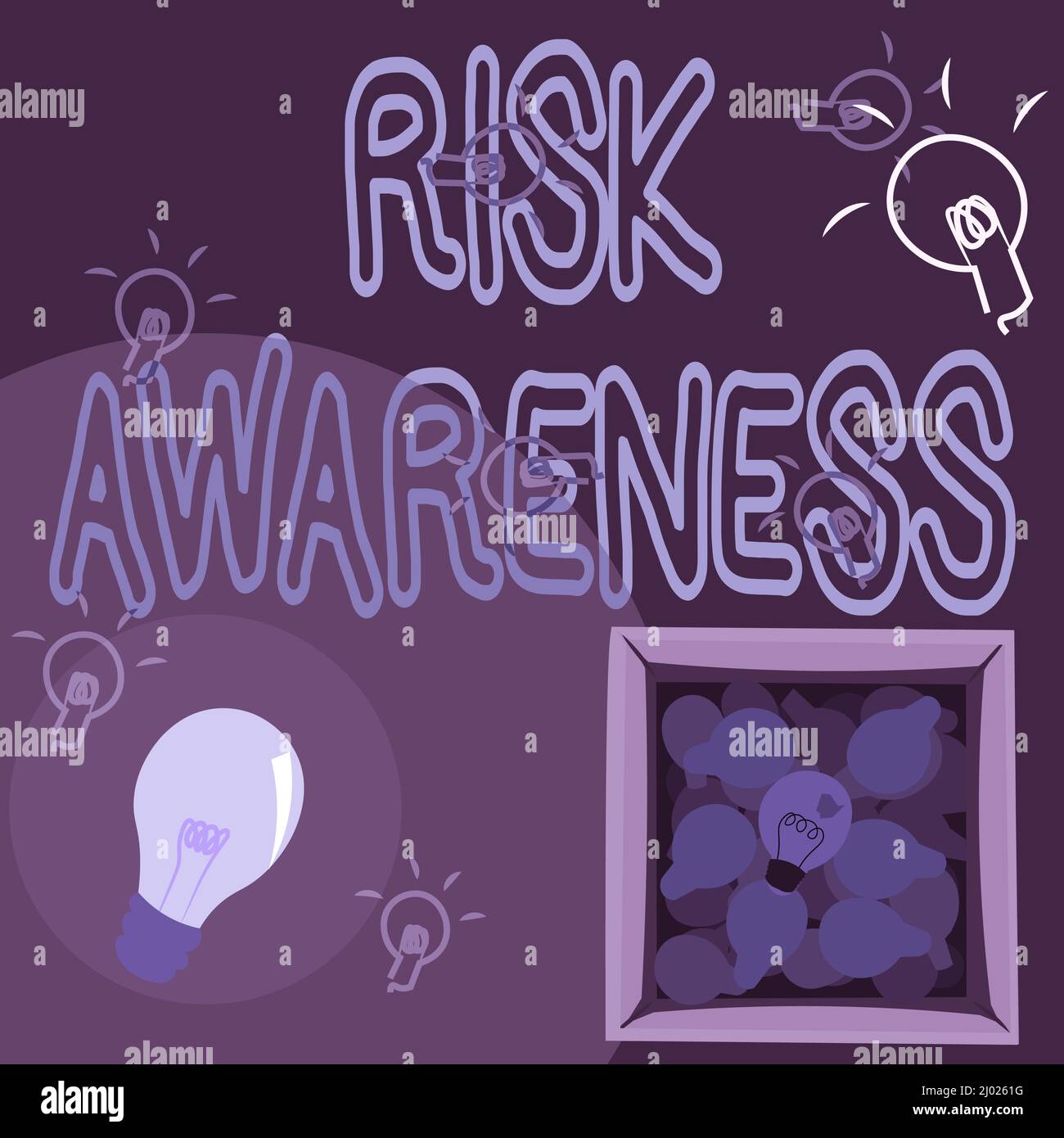 Text sign showing Risk Awareness. Business overview recognizing factors ...