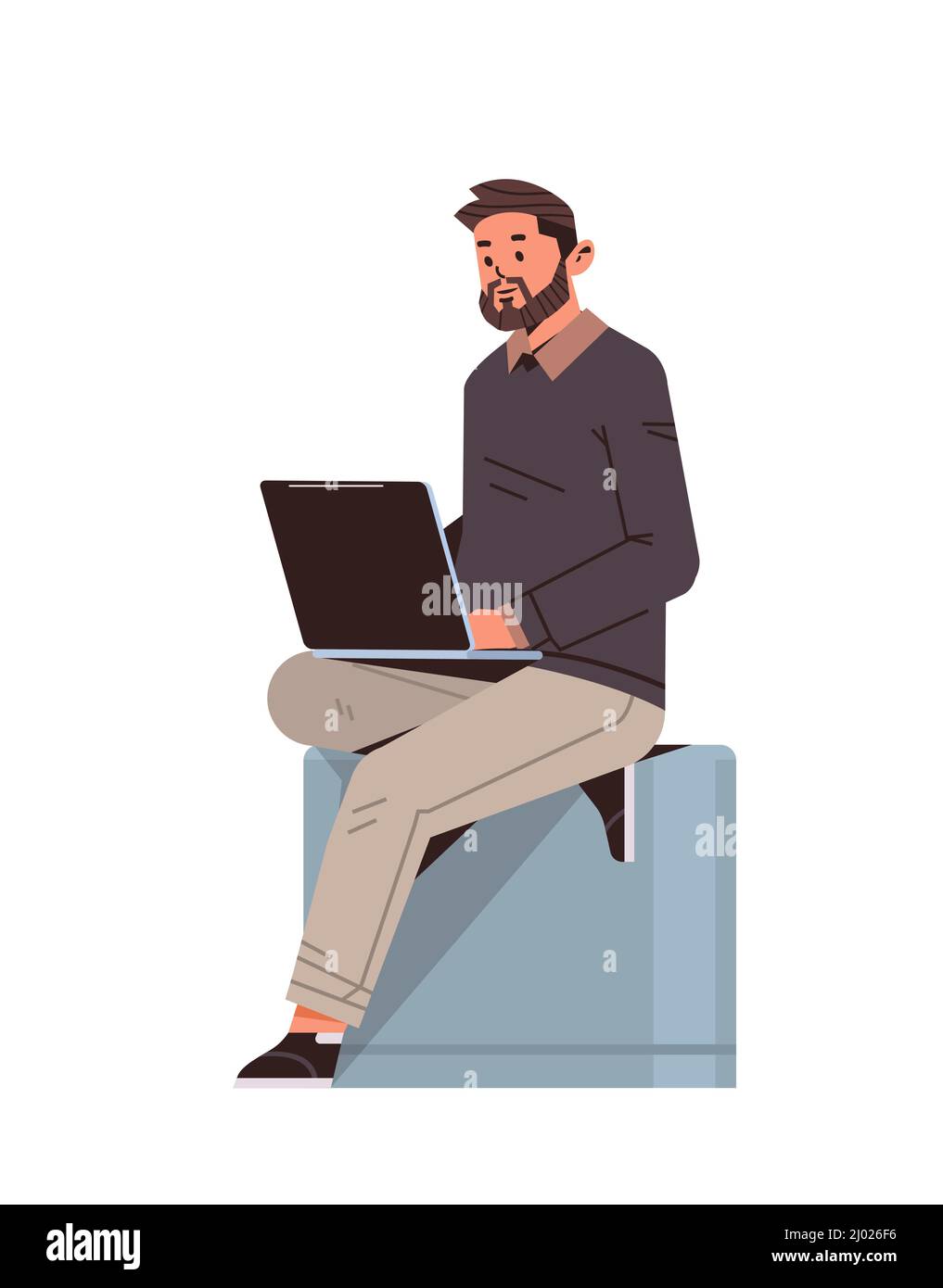 businessman working on laptop business man freelancer using notebook ...