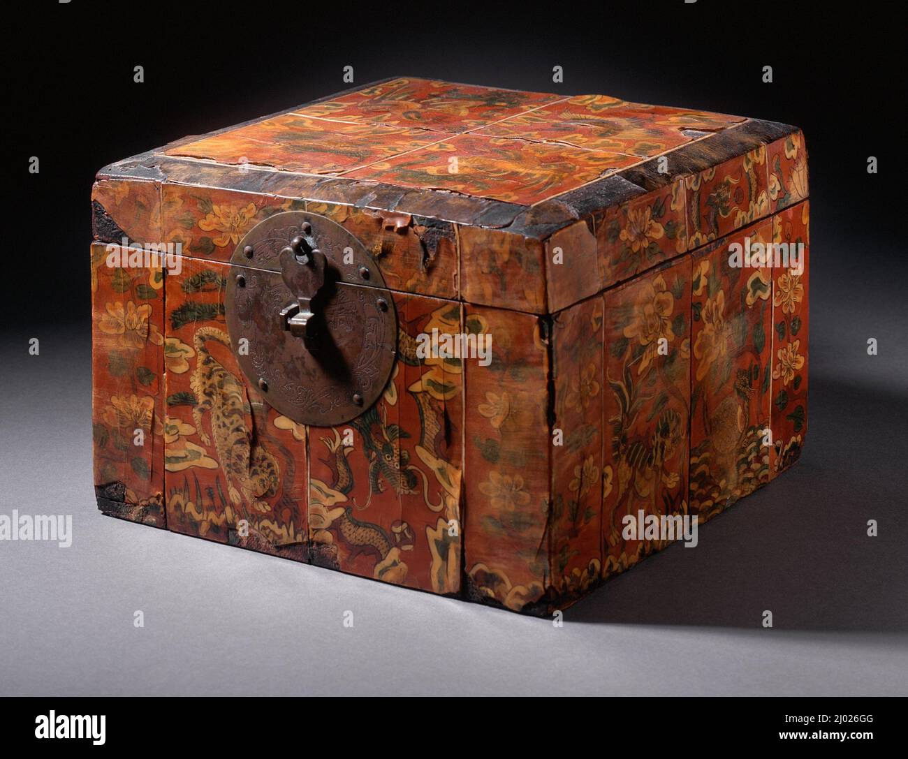 Box with Painted Ox Horn. Korea, Joseon dynasty (1392-1910), 19th ...