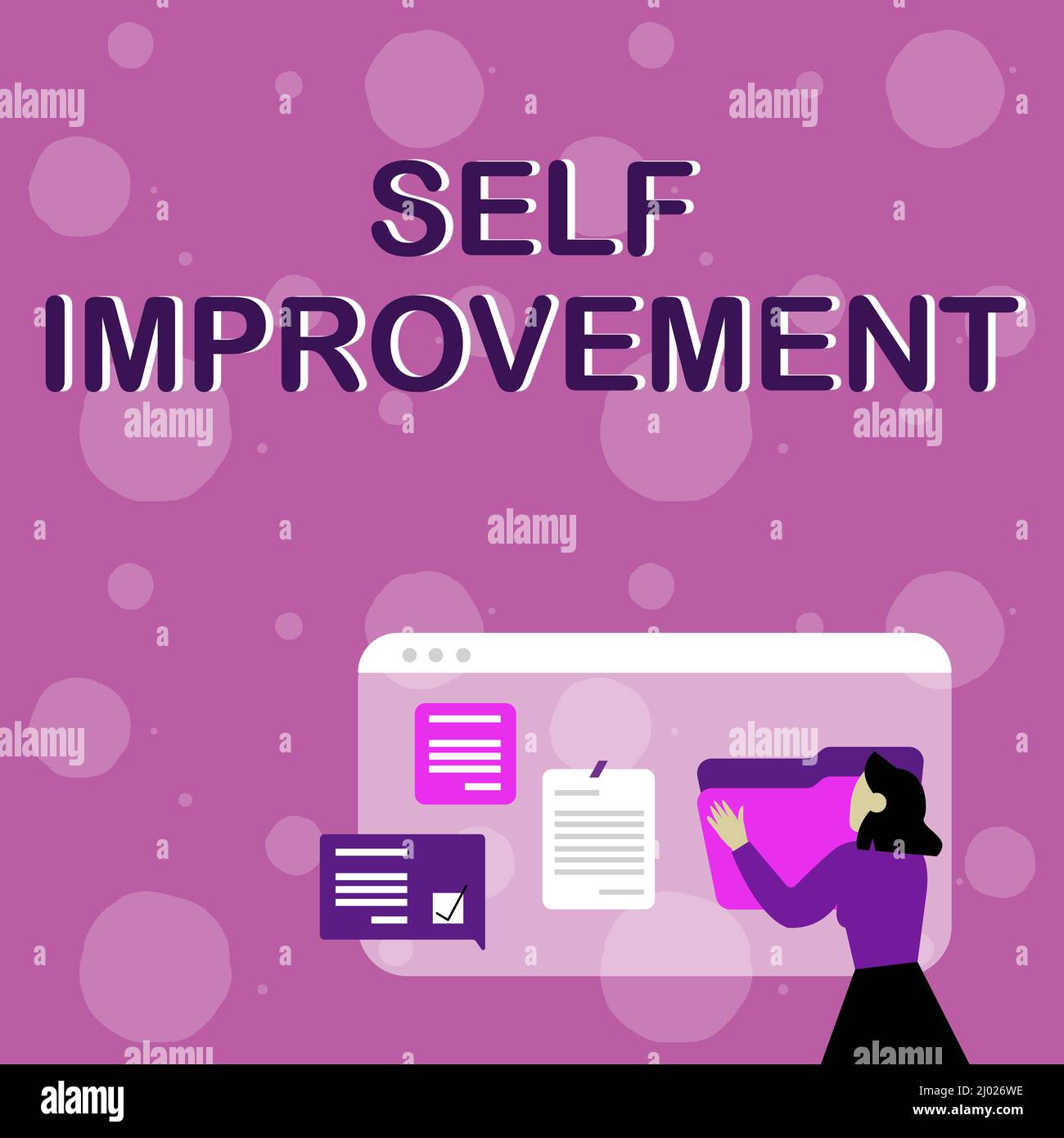 Text sign showing Self Improvement. Business showcase process of making ...