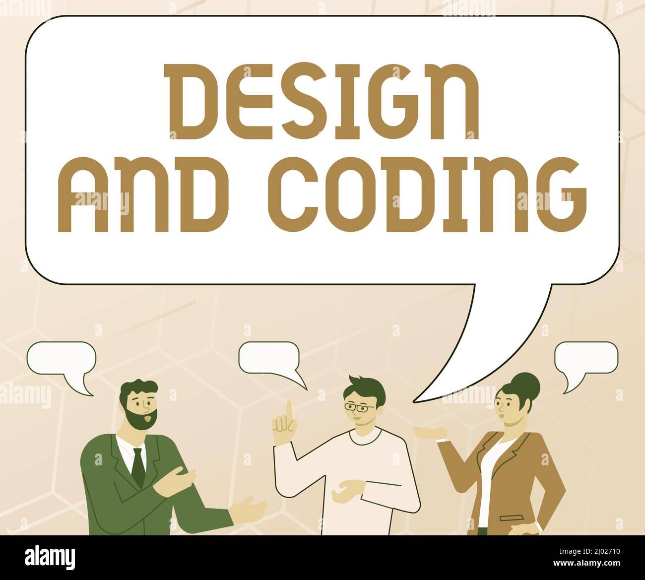 Text Caption Presenting Design And Coding Word For Tool That Can Be Used In Design And Planning