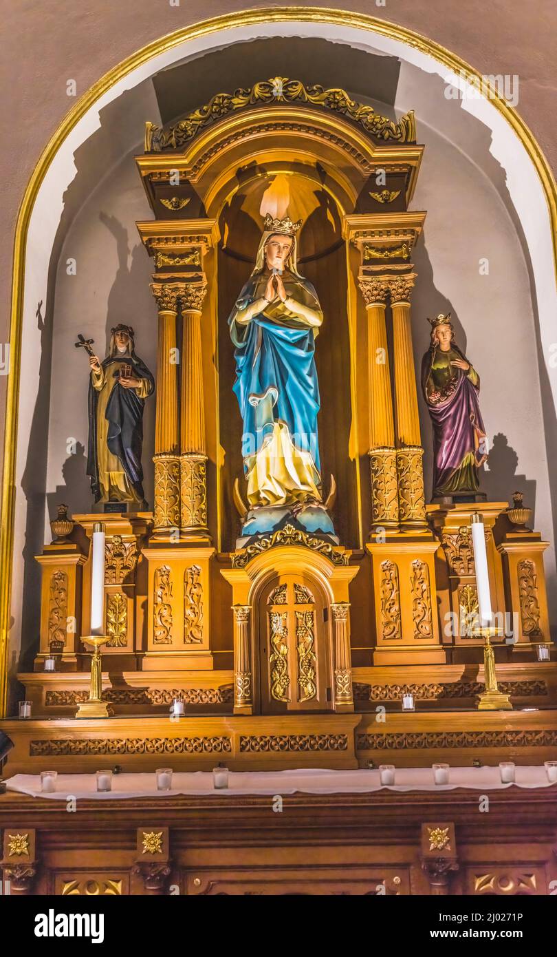 Virgin Mary Statues Chapel Basilica Church Immaculate Conception Blessed Mary Phoenix Arizona ...
