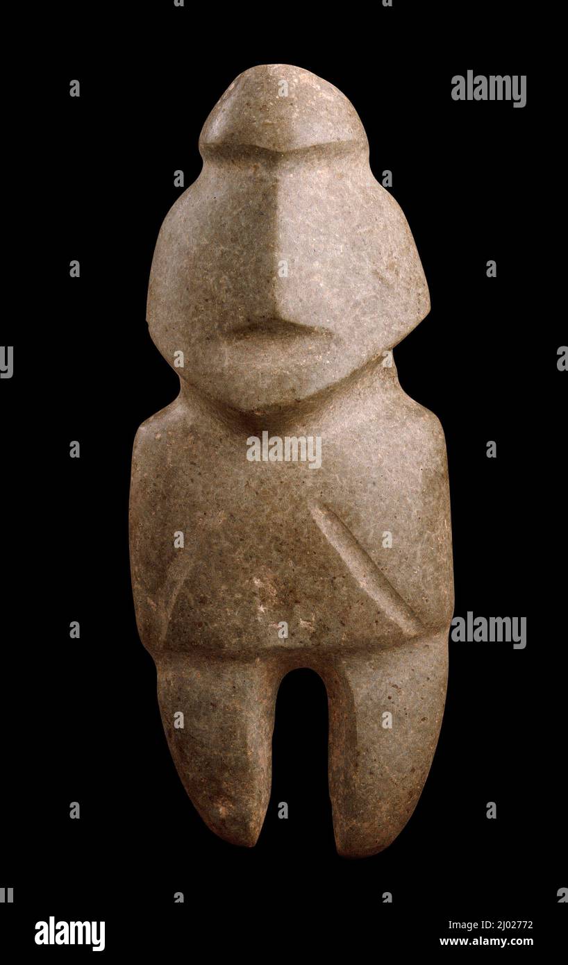 Standing Male Figure. Mexico, Guerrero, Mezcala, 500 BCE–1000 CE. Stone ...