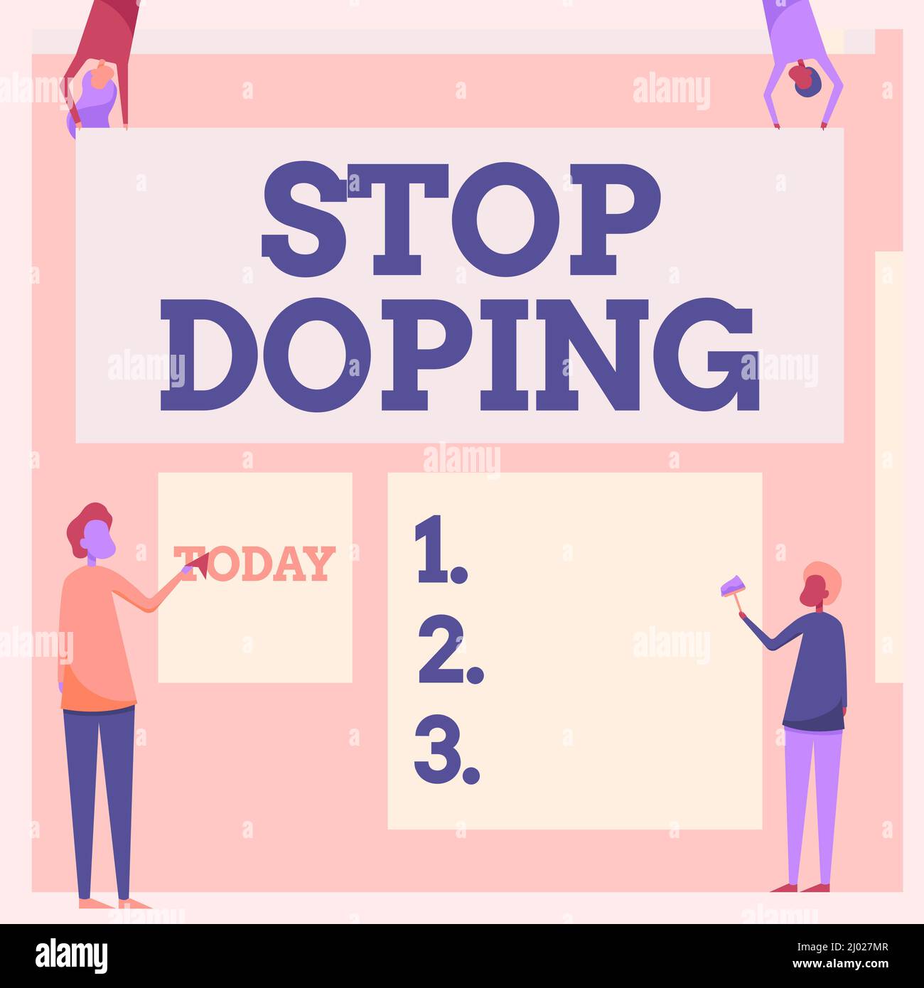 Writing displaying text Stop Doping. Word Written on do not use use ...