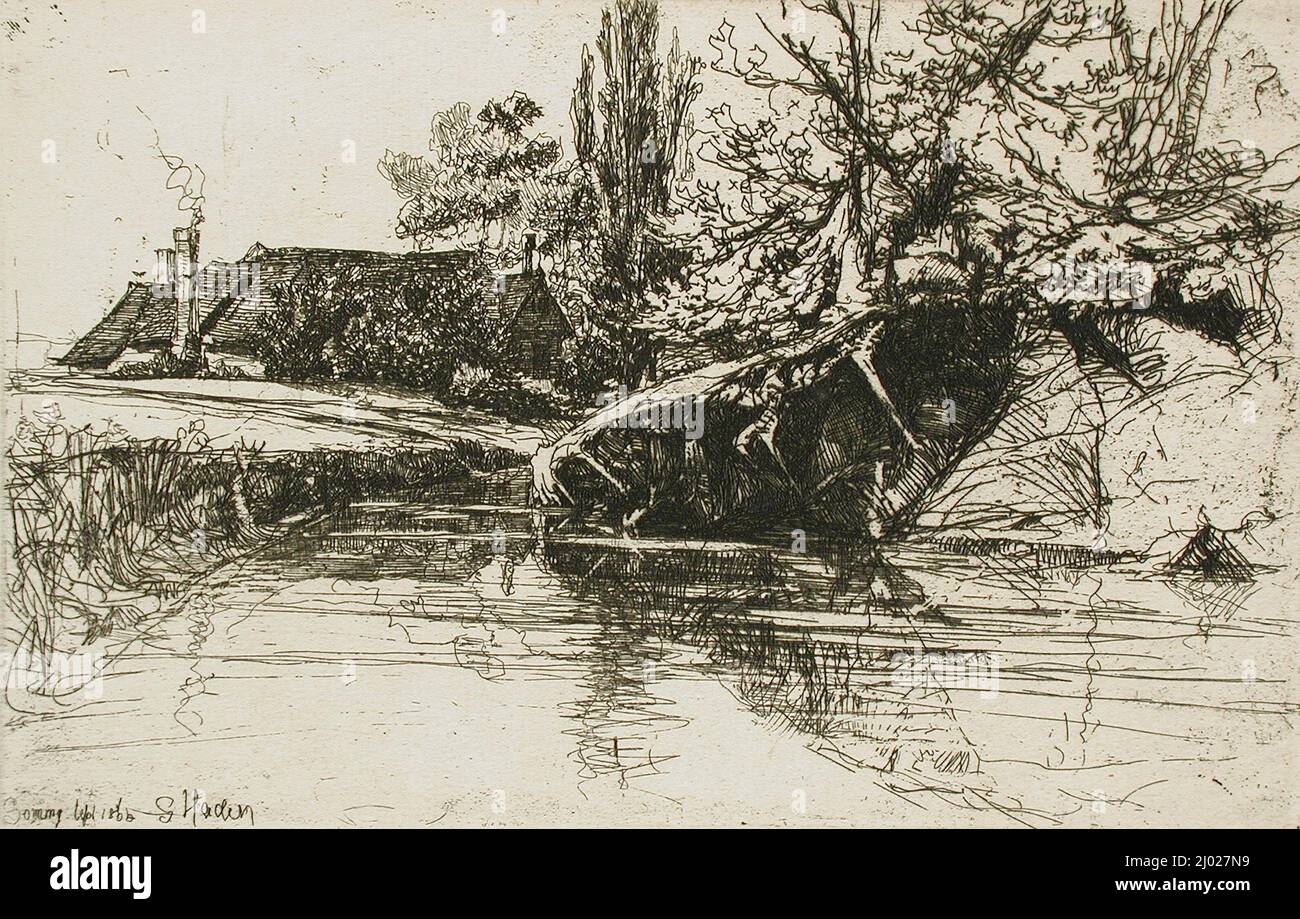 The Moat House. Sir Francis Seymour Haden (England, London, 1818-1910 ...