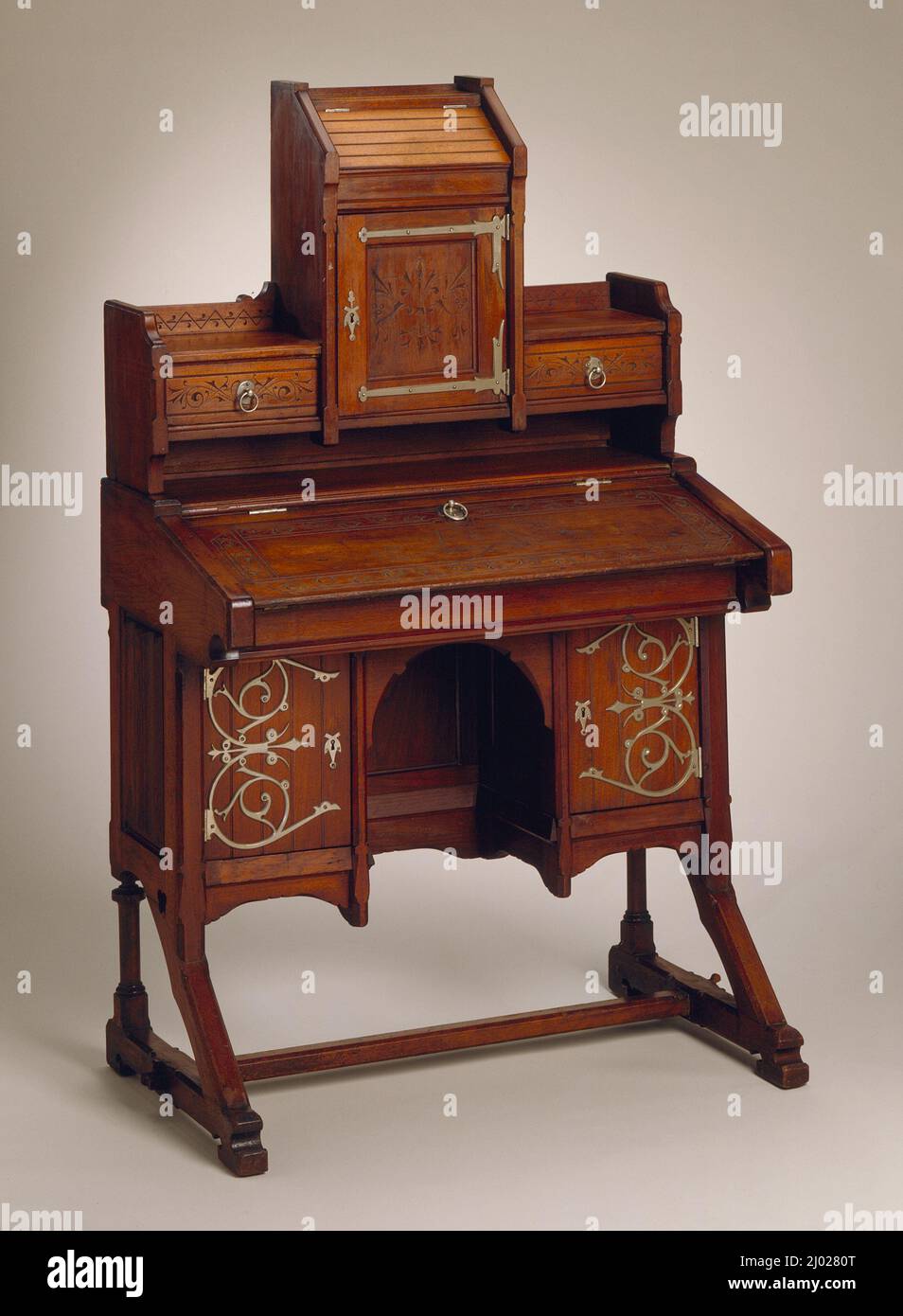 "Modern Gothic" Desk. Kimbel & Cabus (United States, New York, 1863 ...