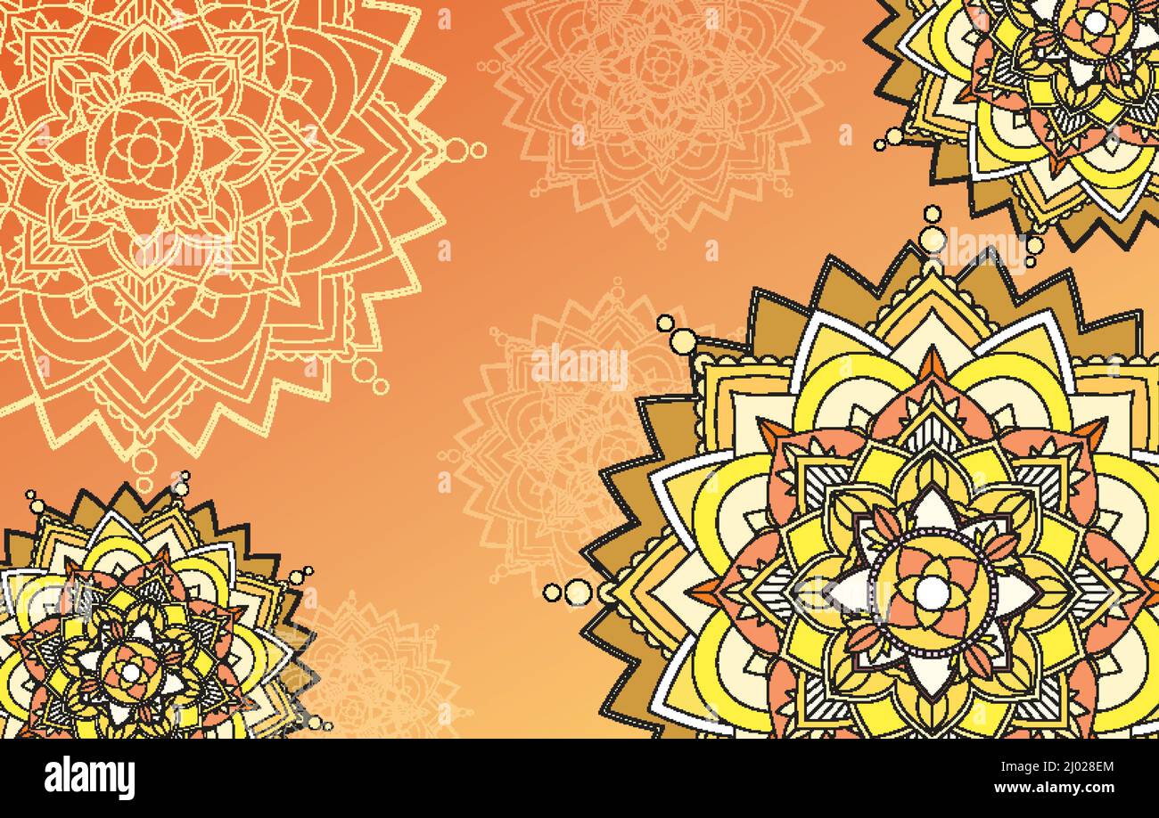 Beautiful mandala background template illustration Stock Vector Image ...