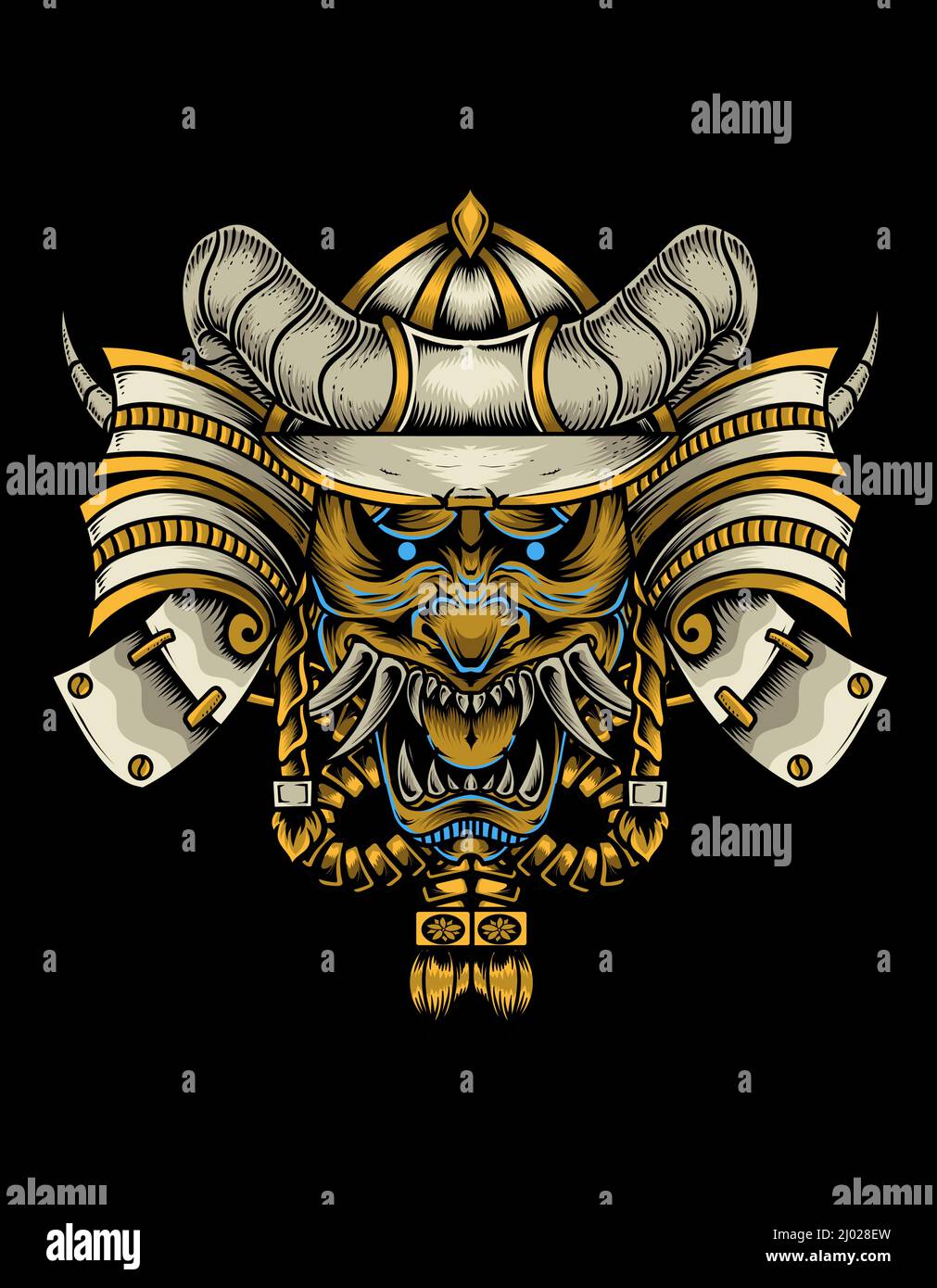 Samurai Head Vector