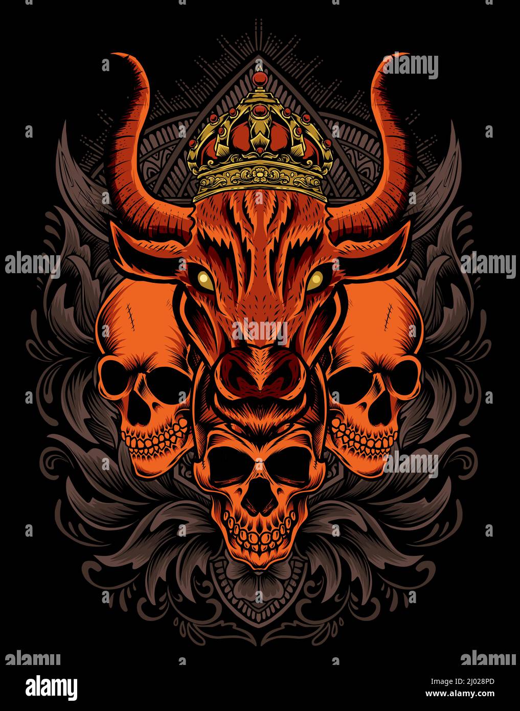 Bull skull border hi-res stock photography and images - Alamy
