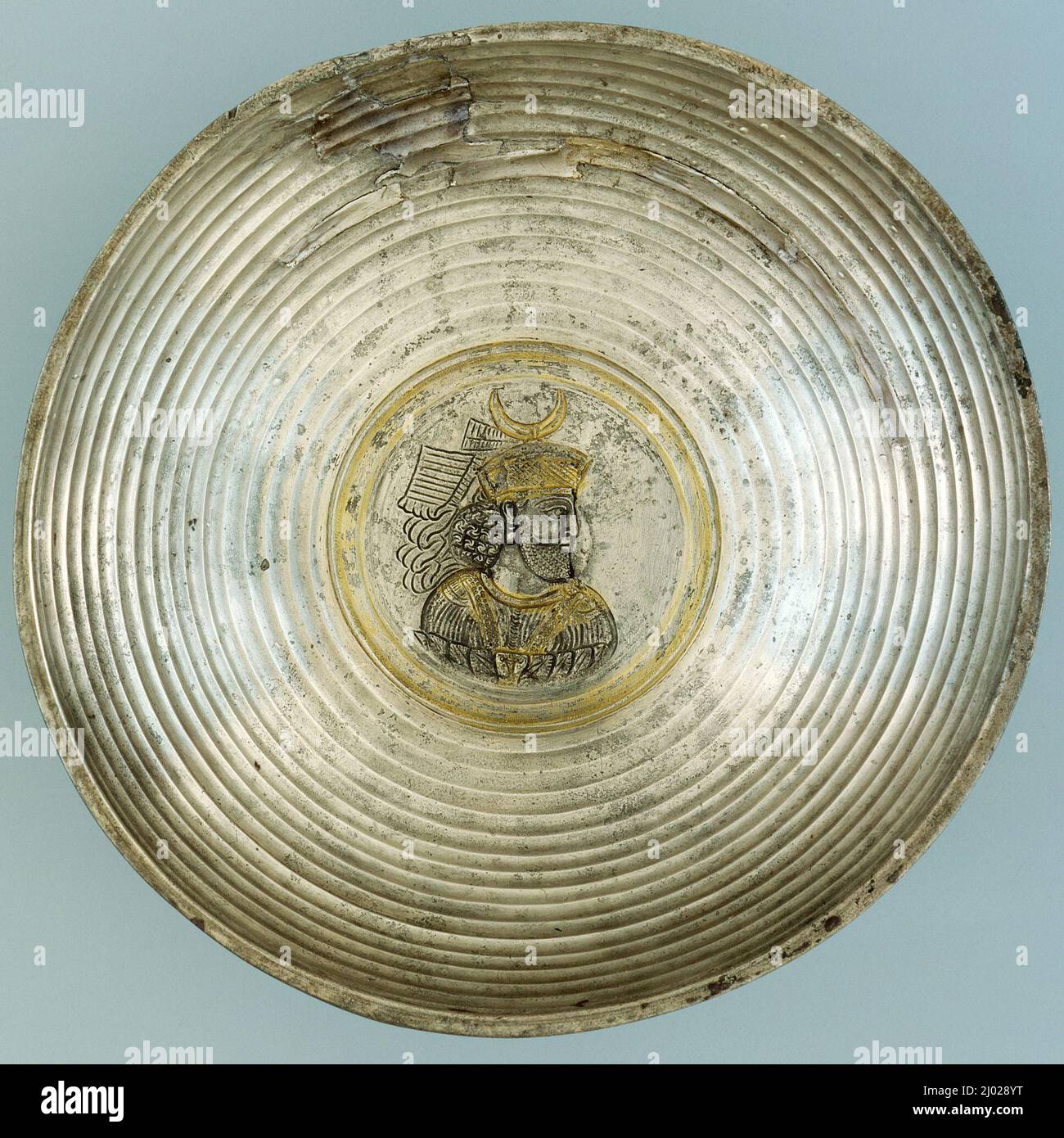 Plate with a Portrait Medallion of a King. Iran, 224-651. Furnishings ...