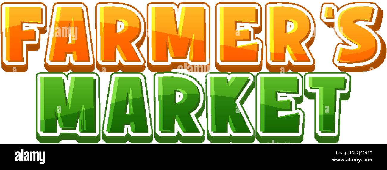 Farmer's Market typography design illustration Stock Vector Image & Art ...