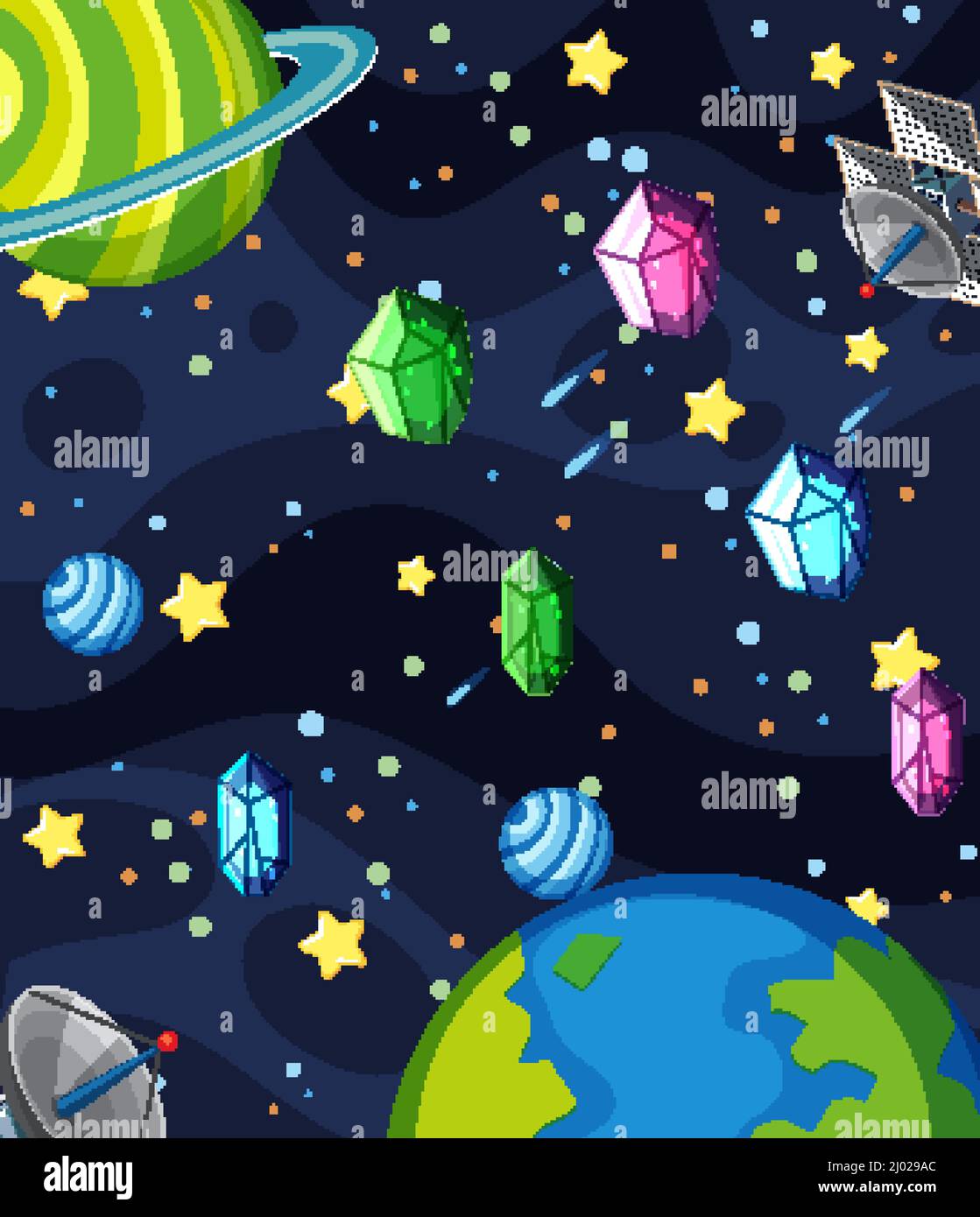 Space element in space background illustration Stock Vector Image & Art ...