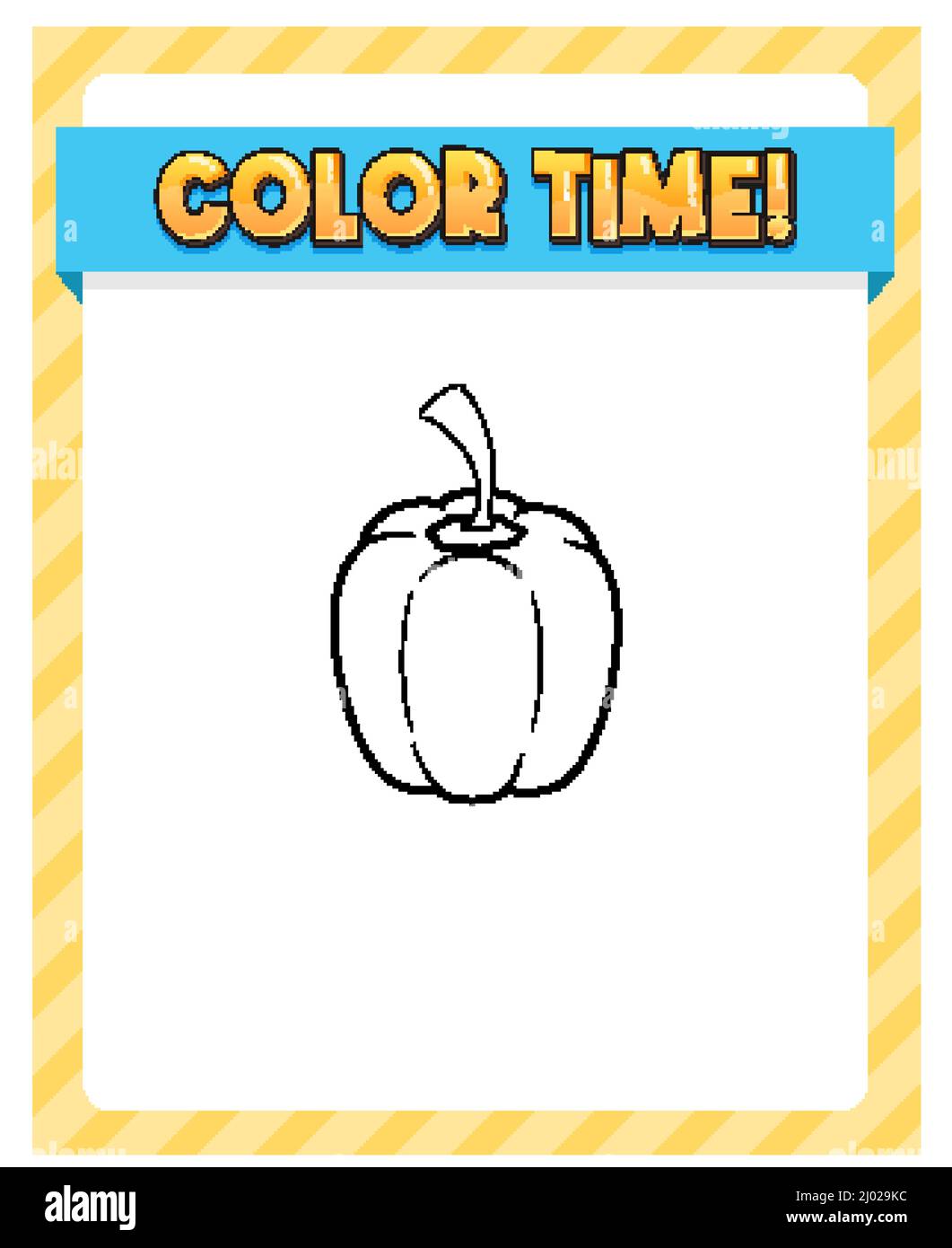 Worksheets template with color time! text illustration Stock Vector ...
