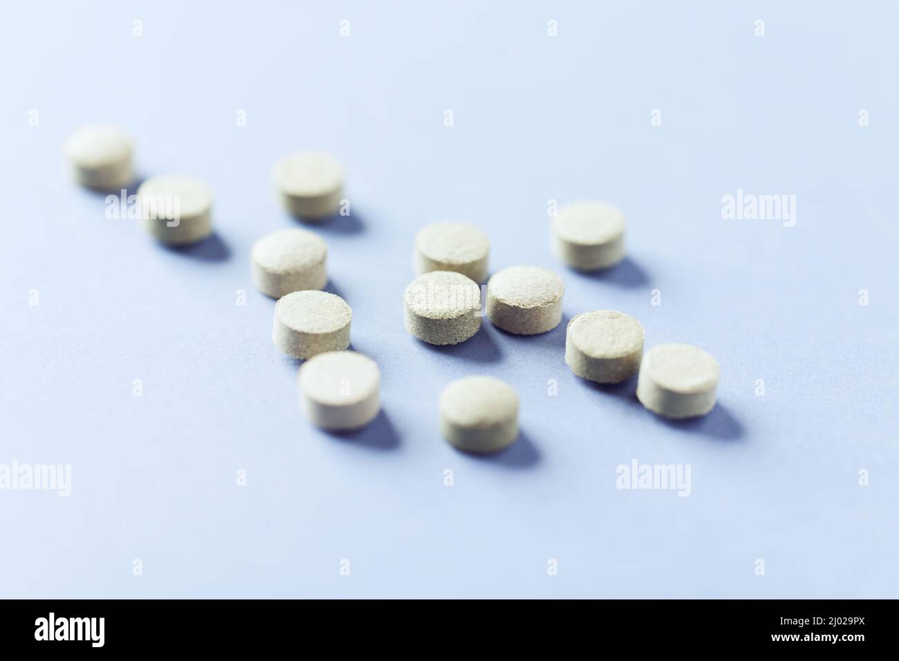 Bio Green Barley Grass tablets. Concept for a healthy dietary ...