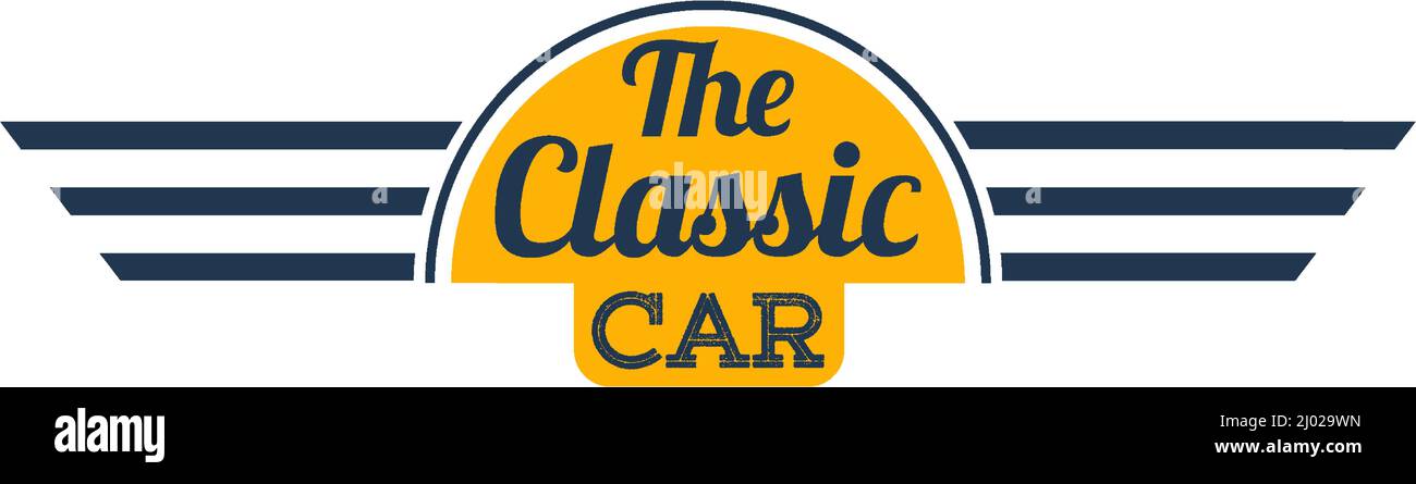 Classic car typography design illustration Stock Vector Image & Art - Alamy