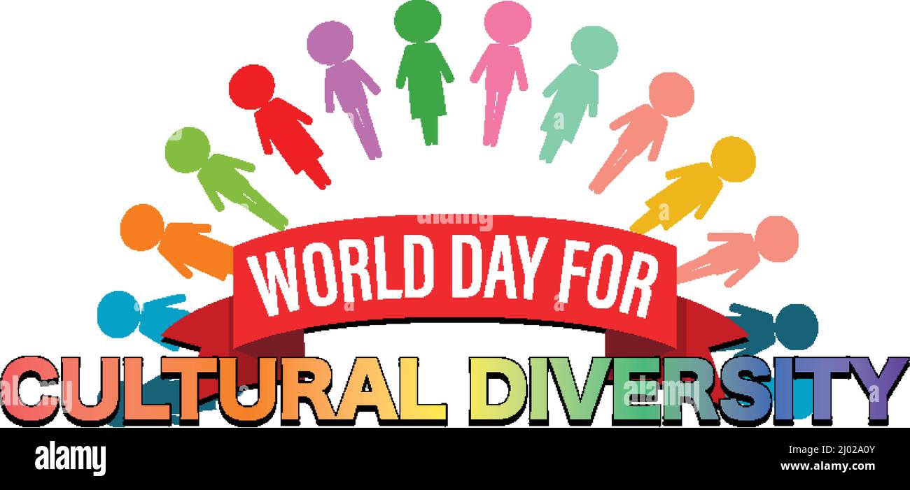 The World Day for Cultural Diversity Logo Design illustration Stock ...