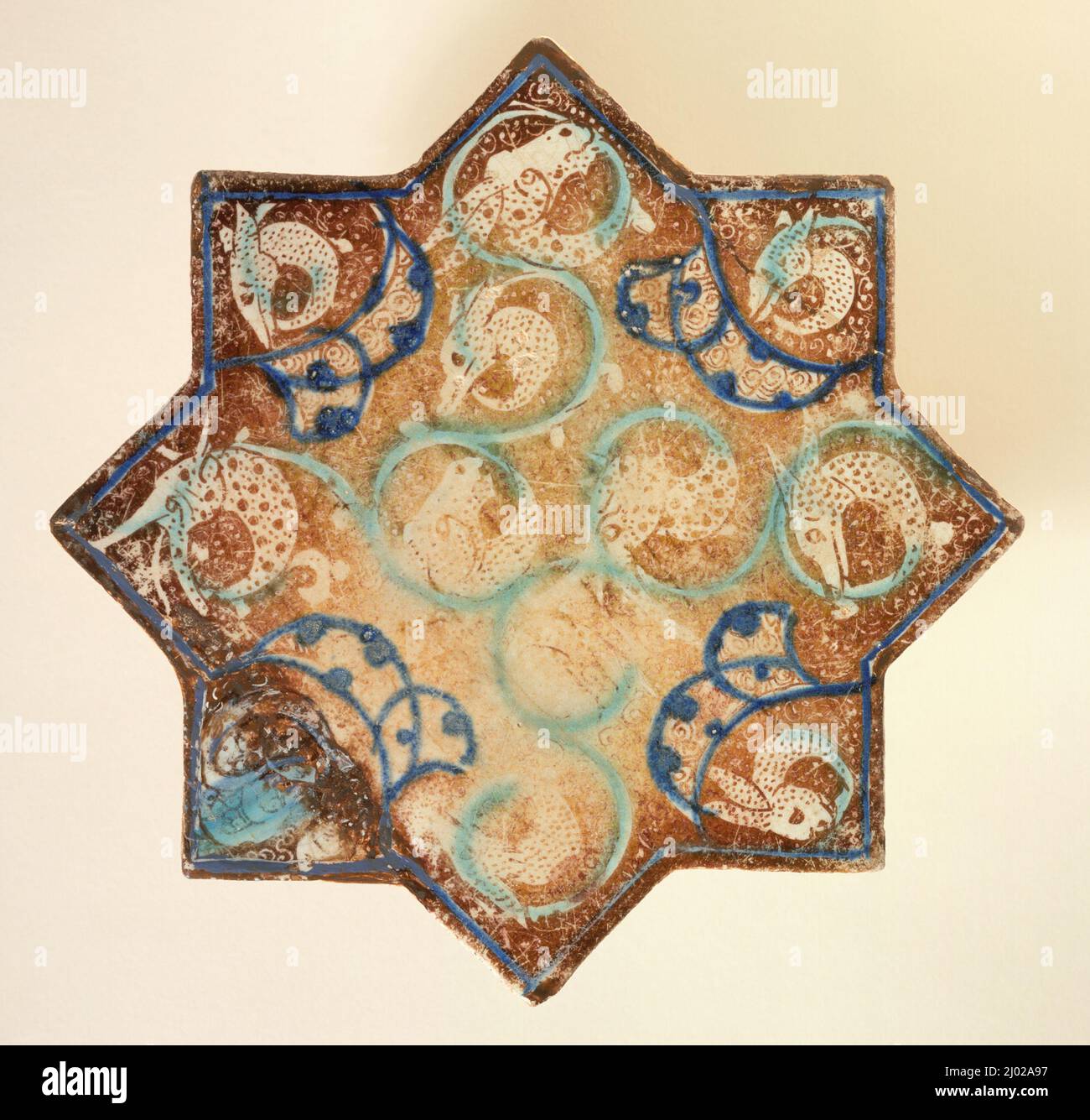 Star Tile. Iran, probably Takht-i Sulyaman, about 1270-1280. Ceramics ...