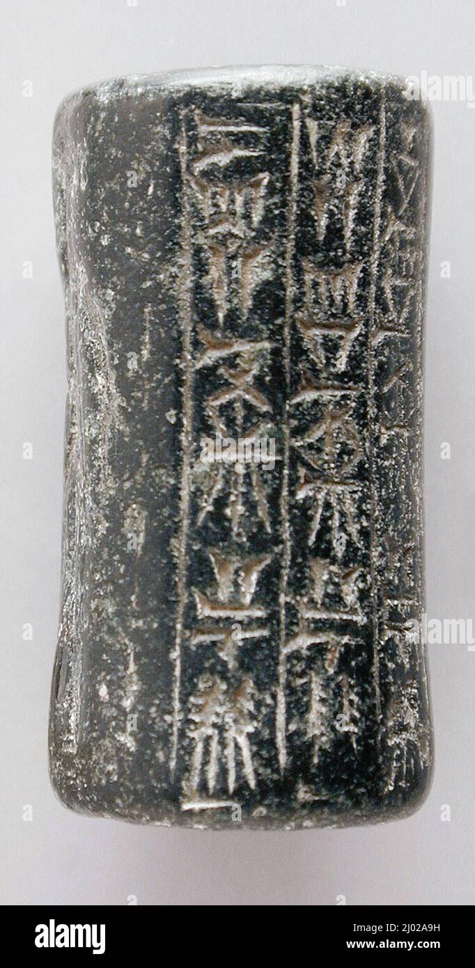Cylinder Seal. Mesopotamia, 1900-1600 B.C.. Tools and Equipment; seals ...
