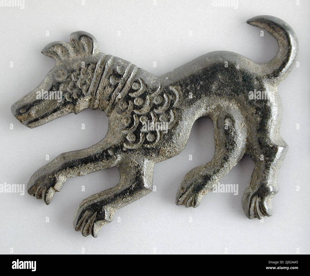 Running Wolf. China, 618-906. Sculpture. Cast bronze with gilding Stock ...