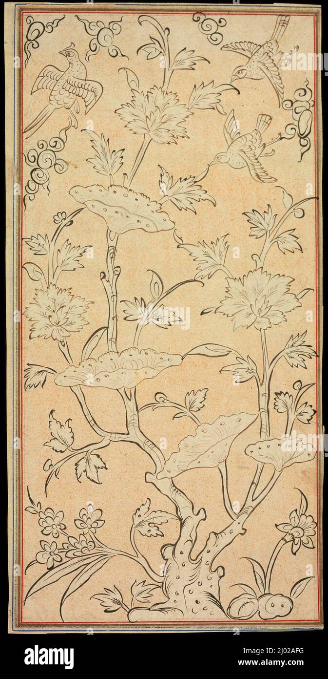Design for a Textile. Iran, Isfahan, about 1650. Manuscripts; folios ...