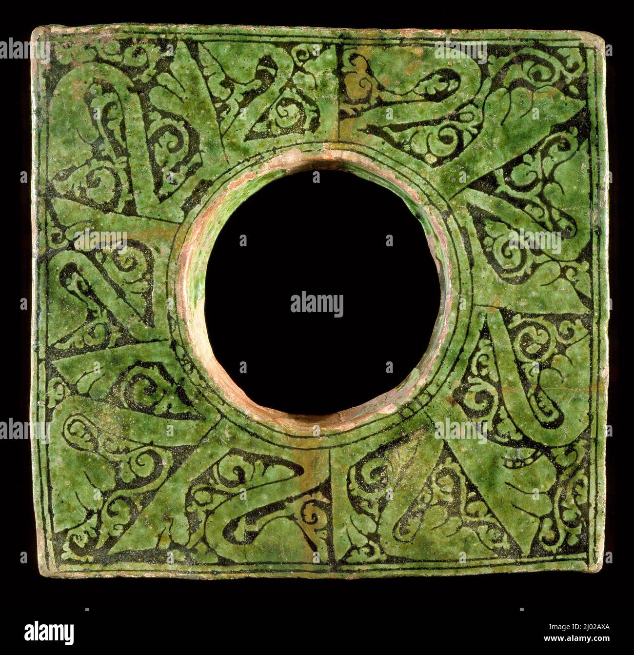 Tile. Eastern Mediterranean, 11th century. Ceramics. Earthenware ...