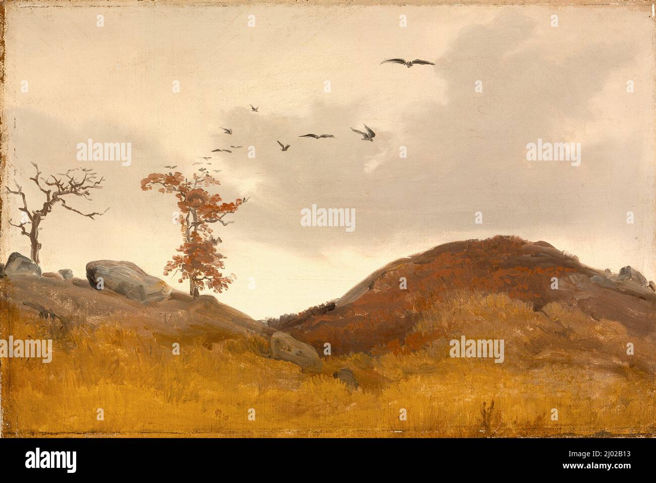 Landscape with Crows. Karl Friedrich Lessing (Germany, 1808-1880 ...