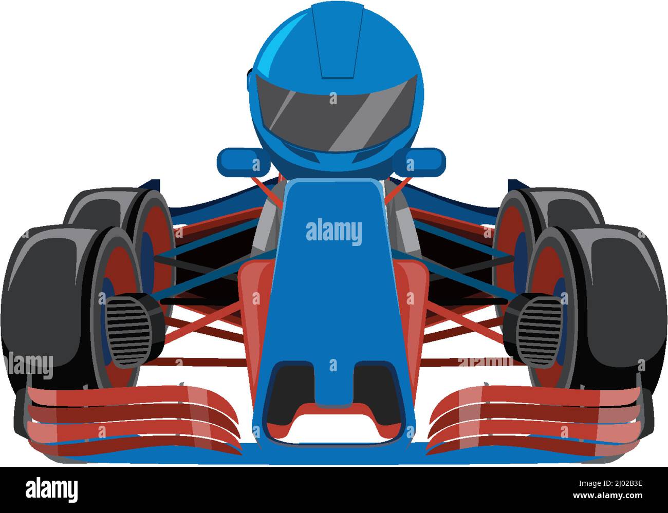 A formula one racing car with a racer illustration Stock Vector Image ...