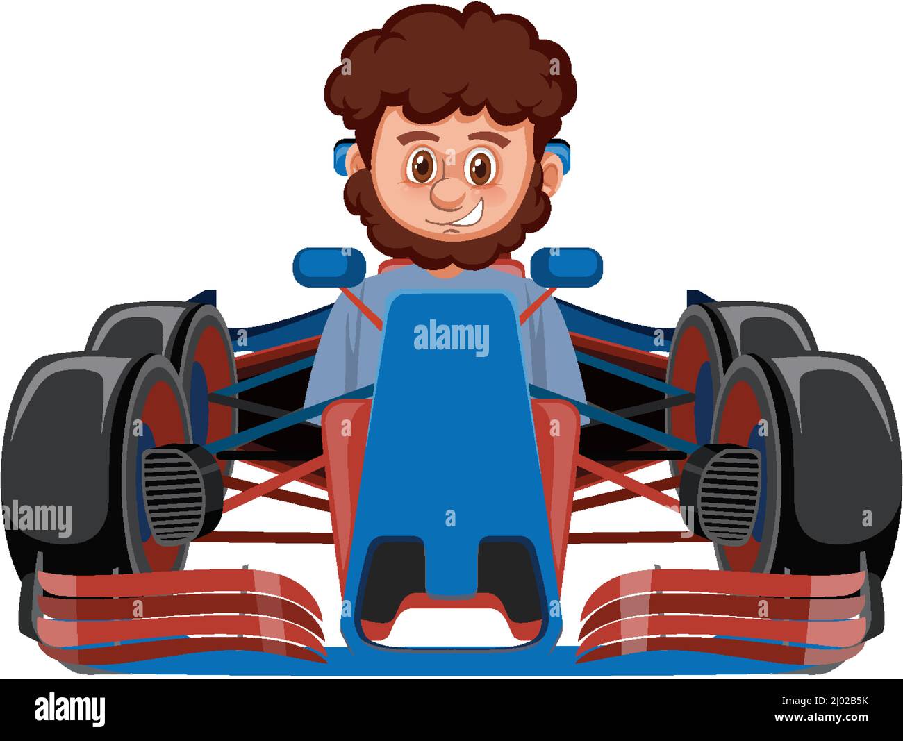 A man driving formula one racing car illustration Stock Vector Image ...