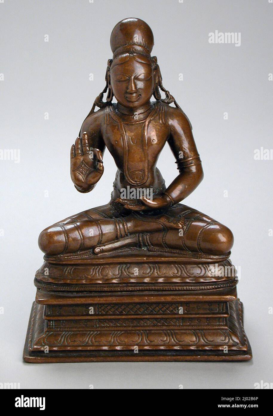 Saint. India, Tamil Nadu, 15th century. Sculpture. Copper Stock Photo ...
