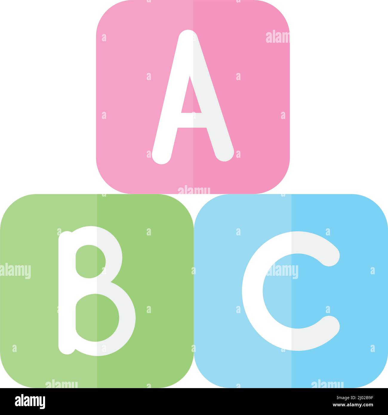 cubes alphabet toy baby icon Stock Vector Image & Art - Alamy