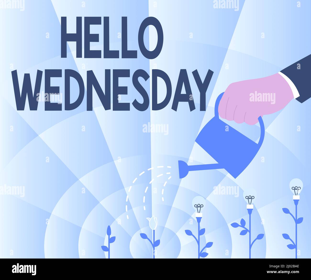 Hand writing sign Hello Wednesday. Business idea Hump day Middle of the ...