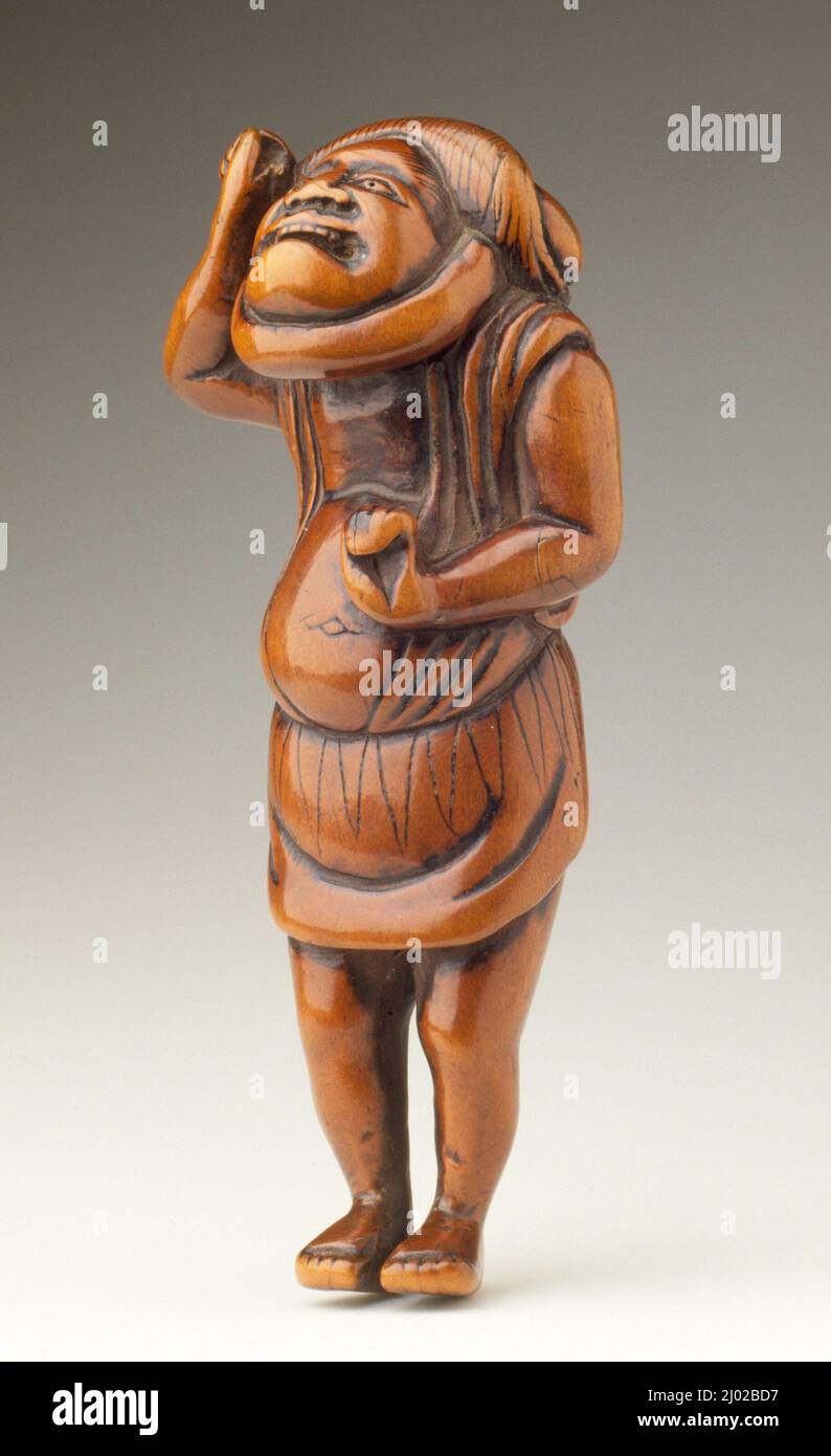 Road Porter. Japan, 18th century. Costumes; Accessories. Wood Stock ...