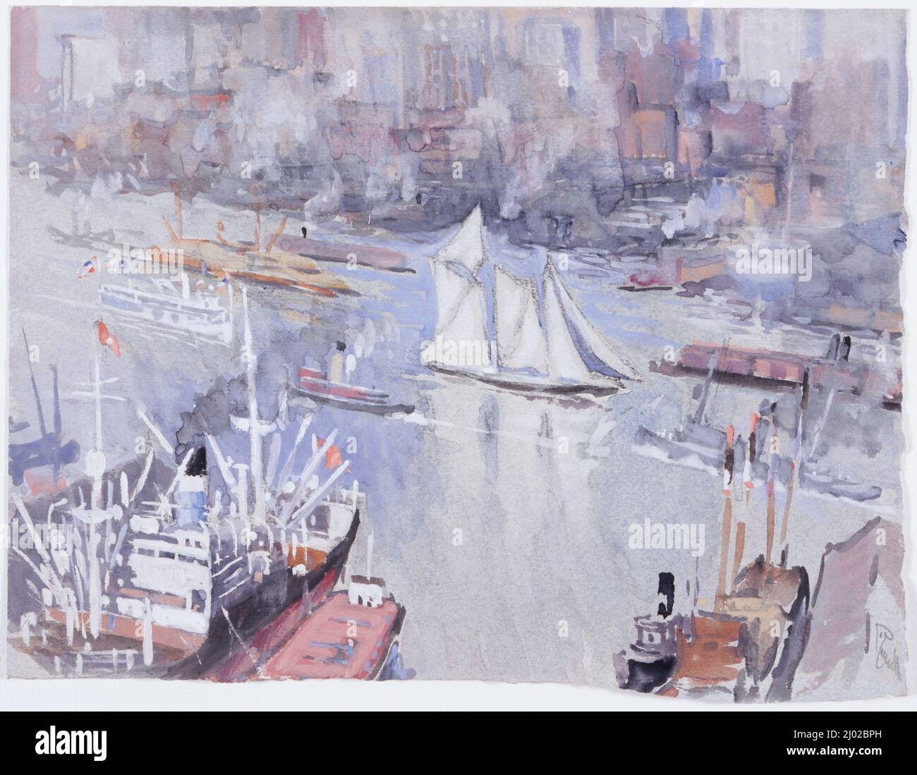 The Schooner. Joseph Pennell (United States, Pennsylvania, Philadelphia ...