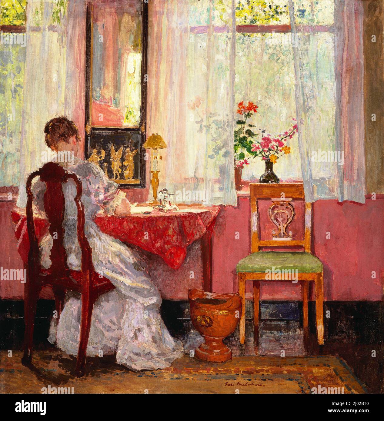Writing. Gari Melchers (United States, Michigan, Detroit, 1860-1932 ...
