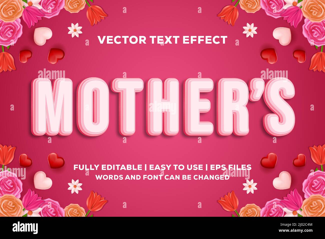 mother's vector text effect fully editable Stock Vector Image & Art - Alamy