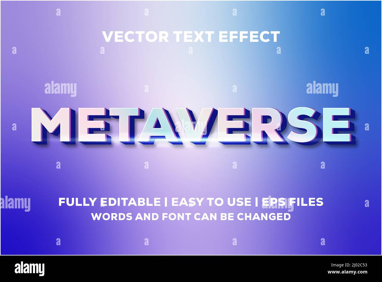 metaverse vector text effect fully editable Stock Vector Image & Art ...