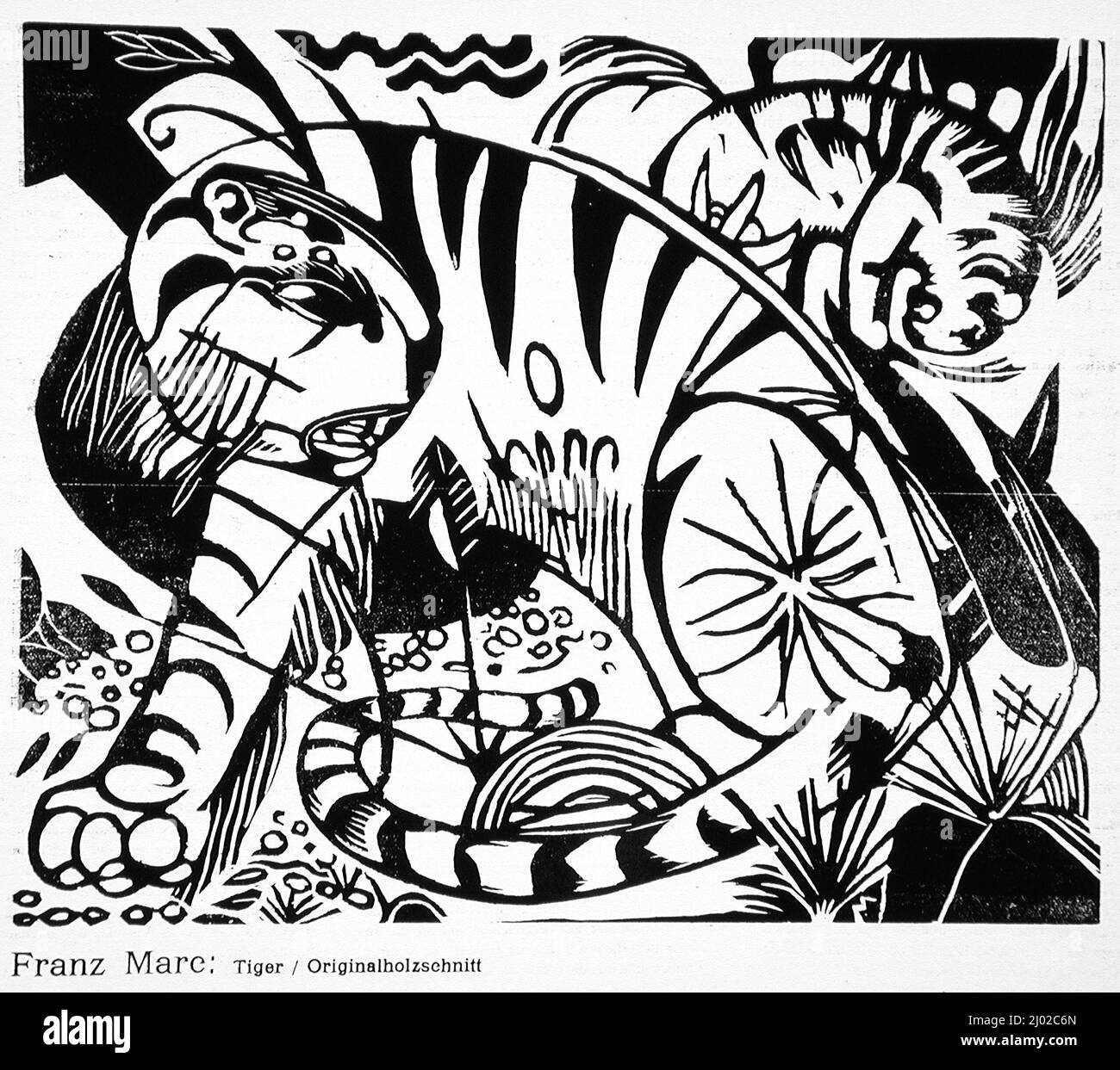 Tiger. Franz Marc (Germany, 1880-1916). Germany, 1912. Prints; woodcuts ...