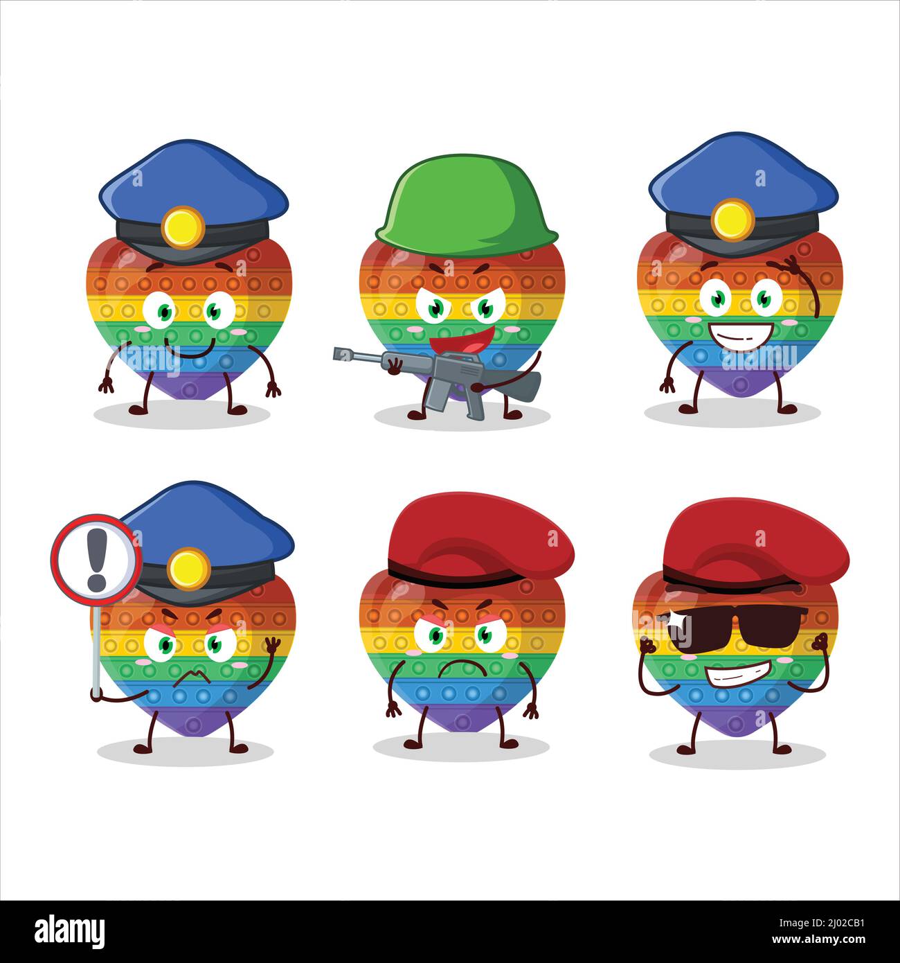 A dedicated Police officer of pop it love mascot design style. Vector ...