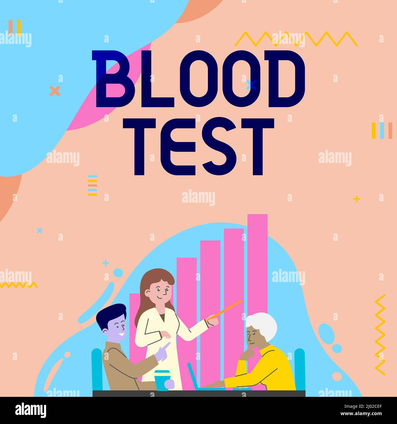 Handwriting text Blood Test. Word Written on Extracted blood sample ...