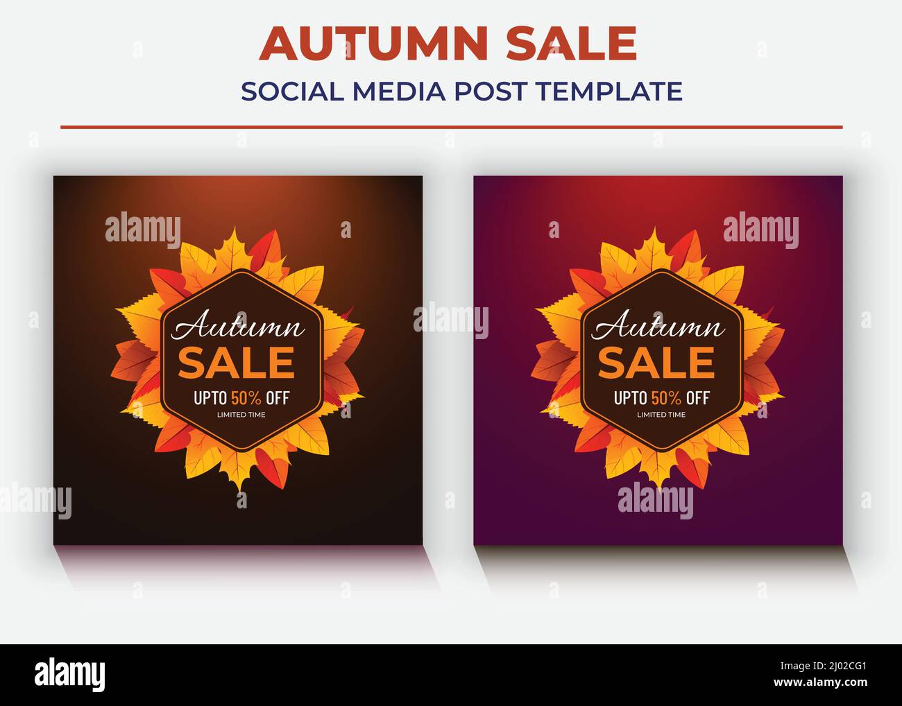 Autumn Sale Social Media post Template, super sale social media post ...