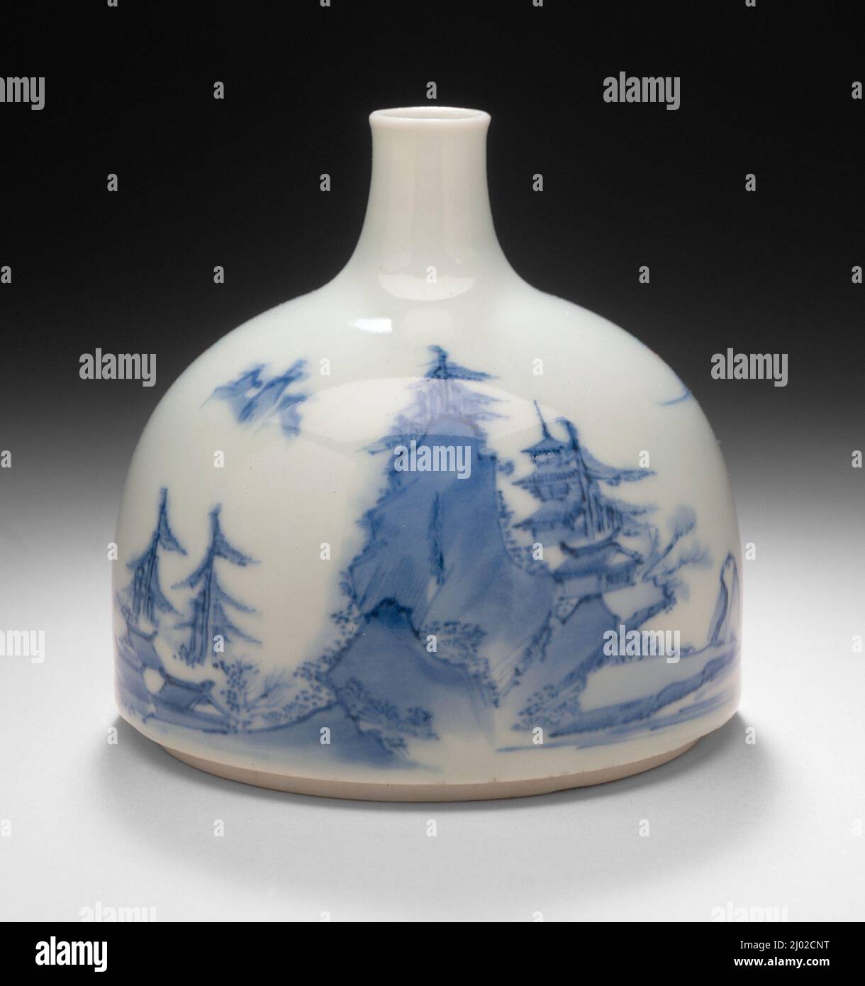 Sake Bottle with Landscape Design. Japan, late 18th-early 19th century ...