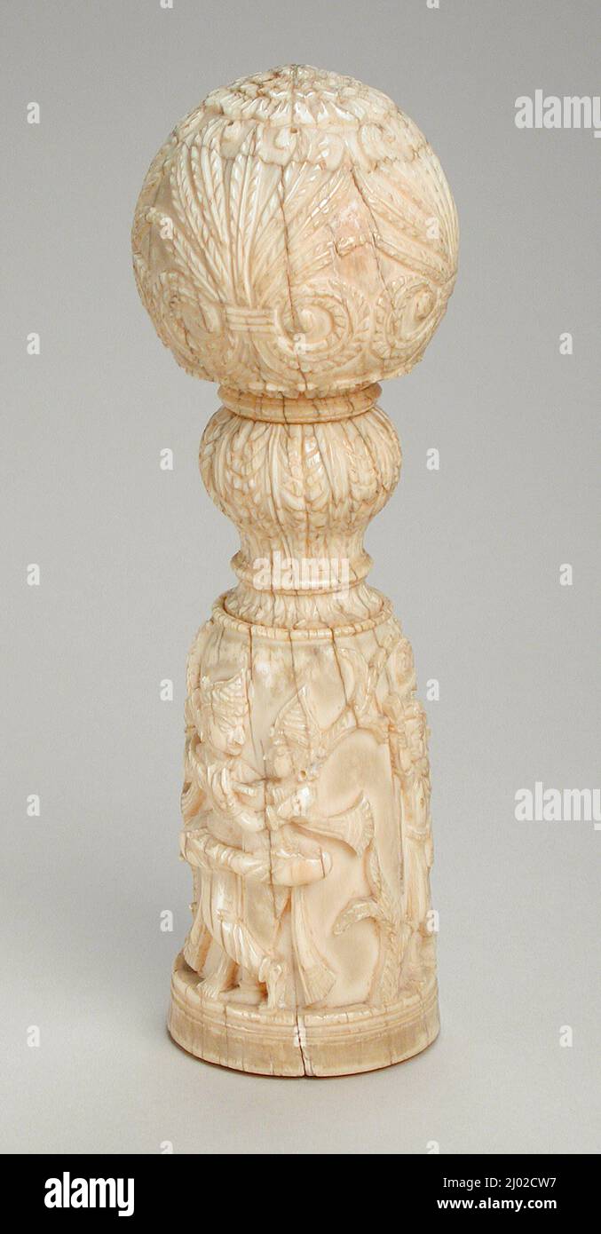 Bedpost with Krishna and Radha. India, Odisha (Orissa), circa 1800 ...