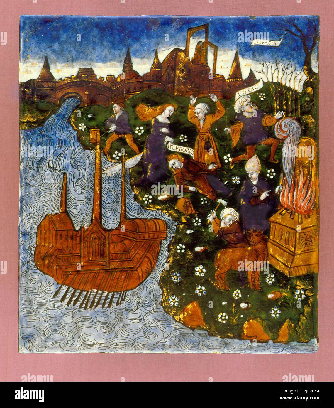 Plaque with Scene of the Discovery of the Murder of Polydorus. The ...