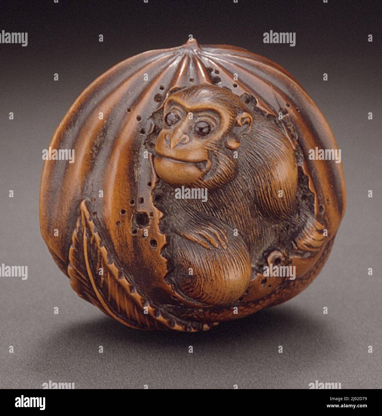 Monkey in Chestnut. Naitō Toyomasa (Japan, 1773-1856). Japan, first ...