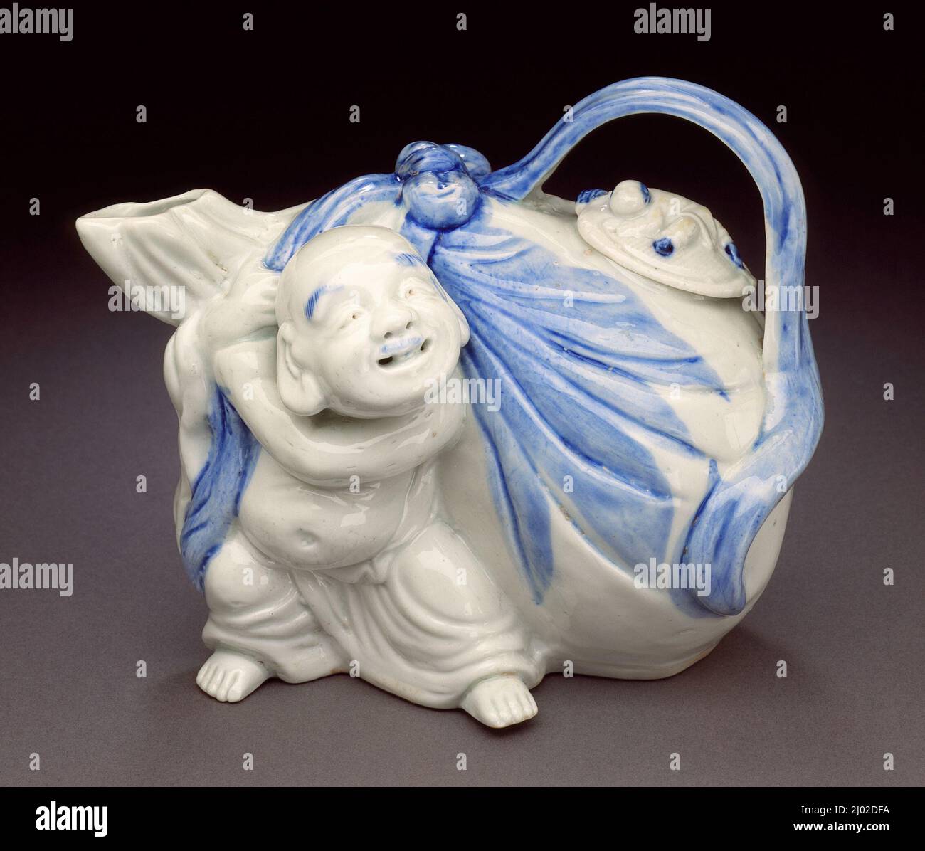 Sake Ewer in the Form of Hotei with His Bag. Japan, 19th century ...