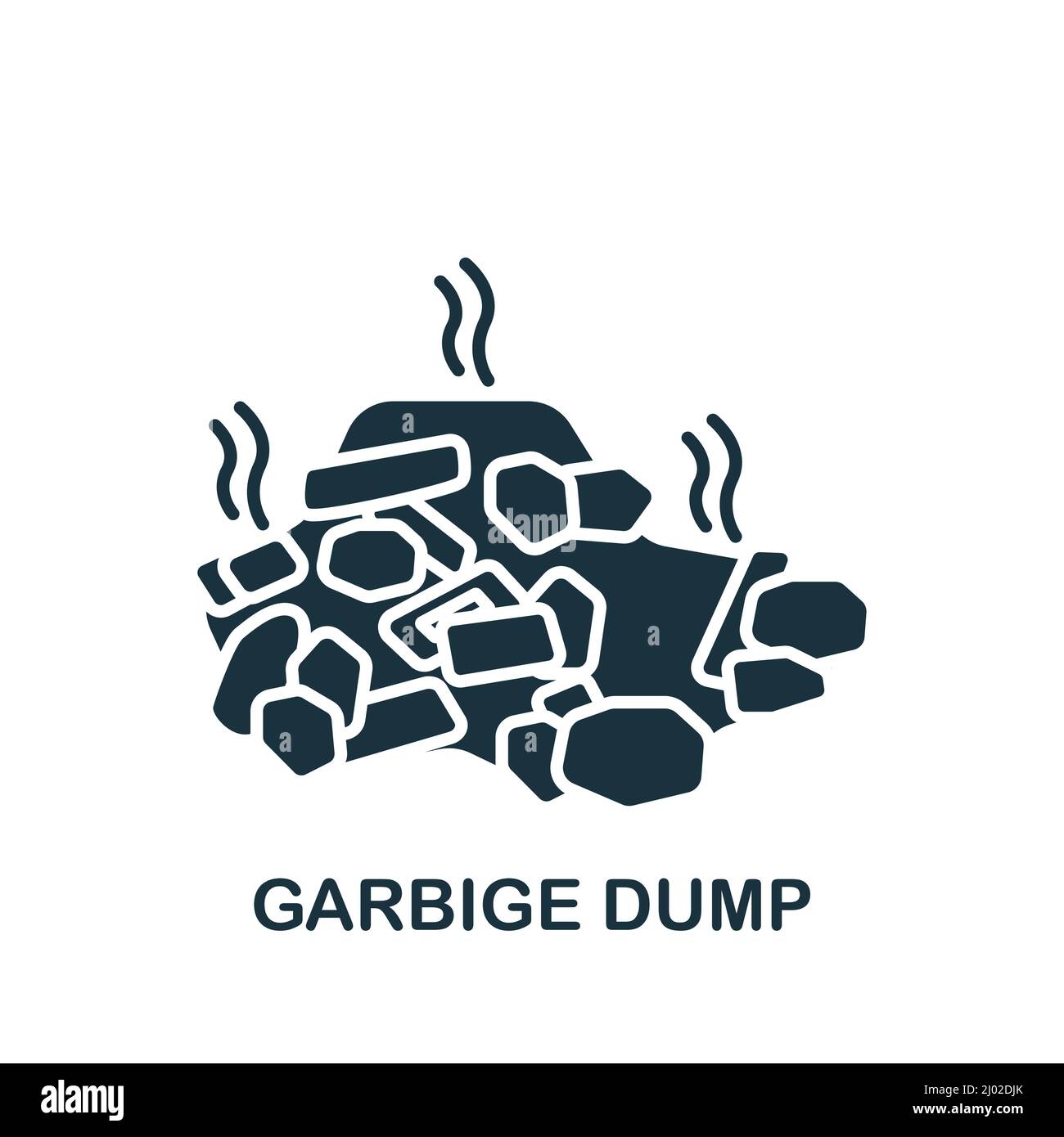 Garbige Dump icon. Monochrome simple icon for templates, web design and ...